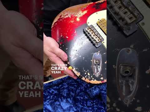 This one is wild π₯ Fender Custom Shop Wild West Exclusive Black Lightning Strat in Candy Apple Red