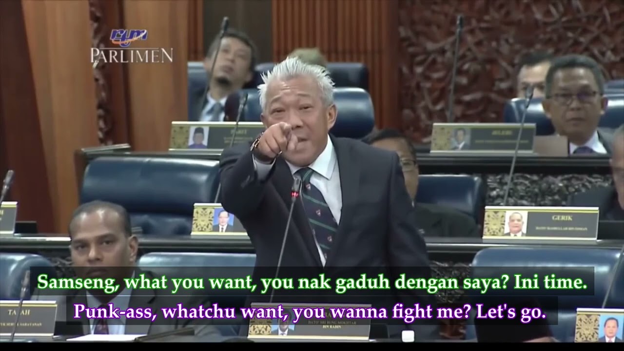 Malaysia Can You Speak English meme translation (+ transcript)