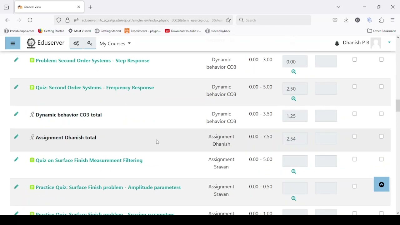 How to enter assignment marks manually