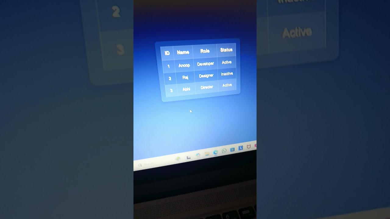 how to make table using html css | tr, th, td | table code | #table #coding #windows #viral #tricks