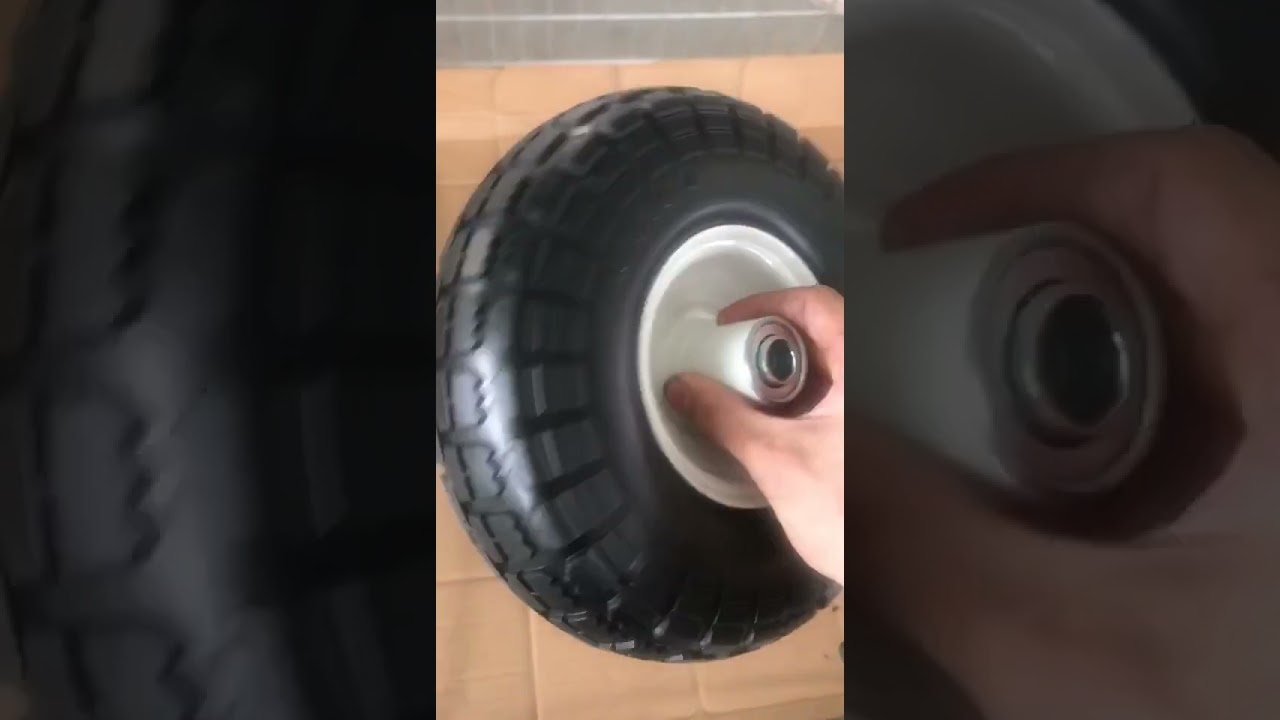 3.50-4 Trolley Wheels, PU foam wheels, Wheelbarrow Pneumatic Rubber Wheels and flat free tire