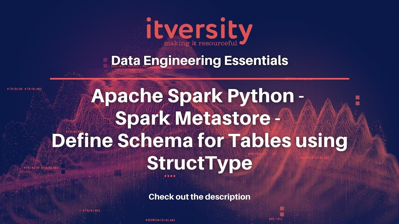 Apache Spark Python - Spark Metastore - Define Schema for Tables using StructType