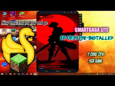 (New) SMARTGAGA LITE | ff ob39 pre-installed | gltools working | minecraft graphics | 2 core 2gb ram