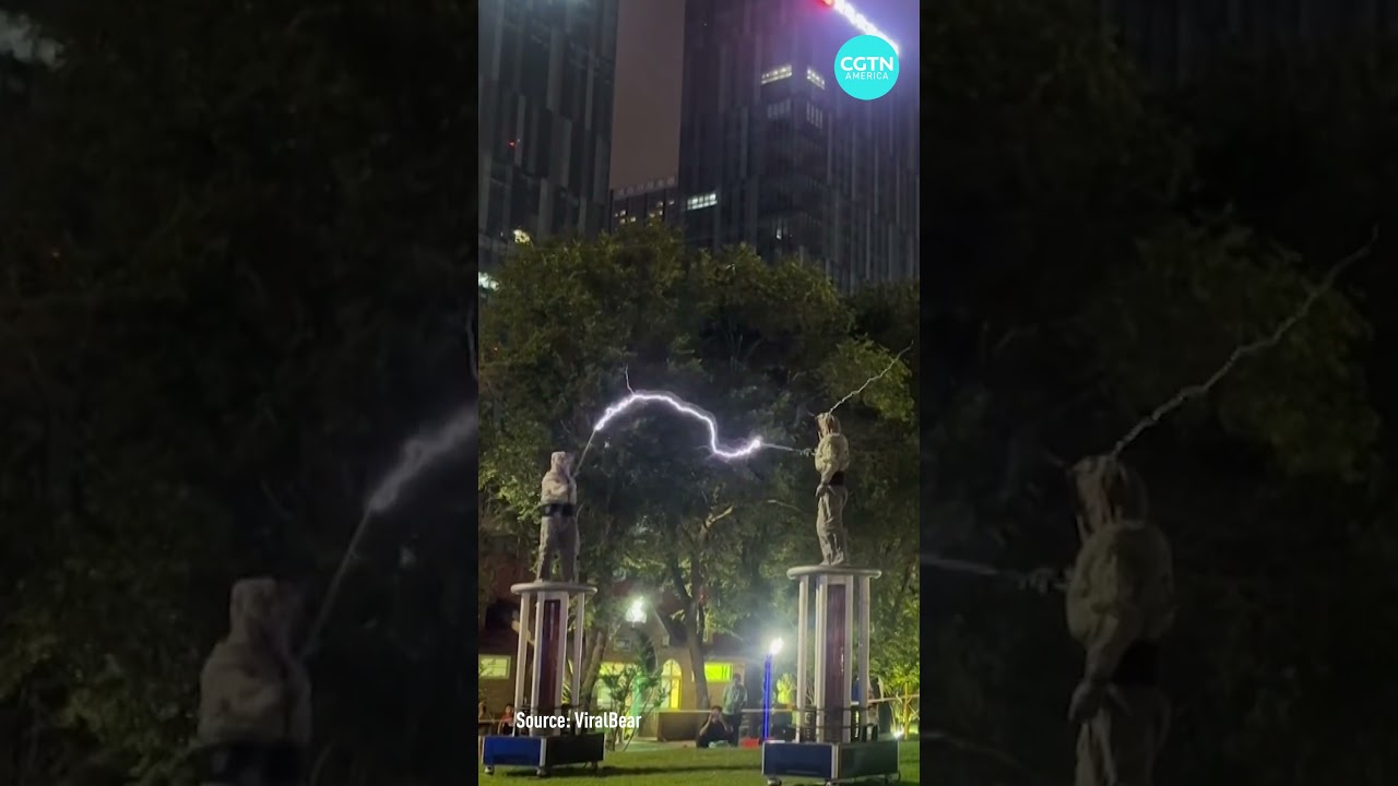 Tesla coil dance performance in China