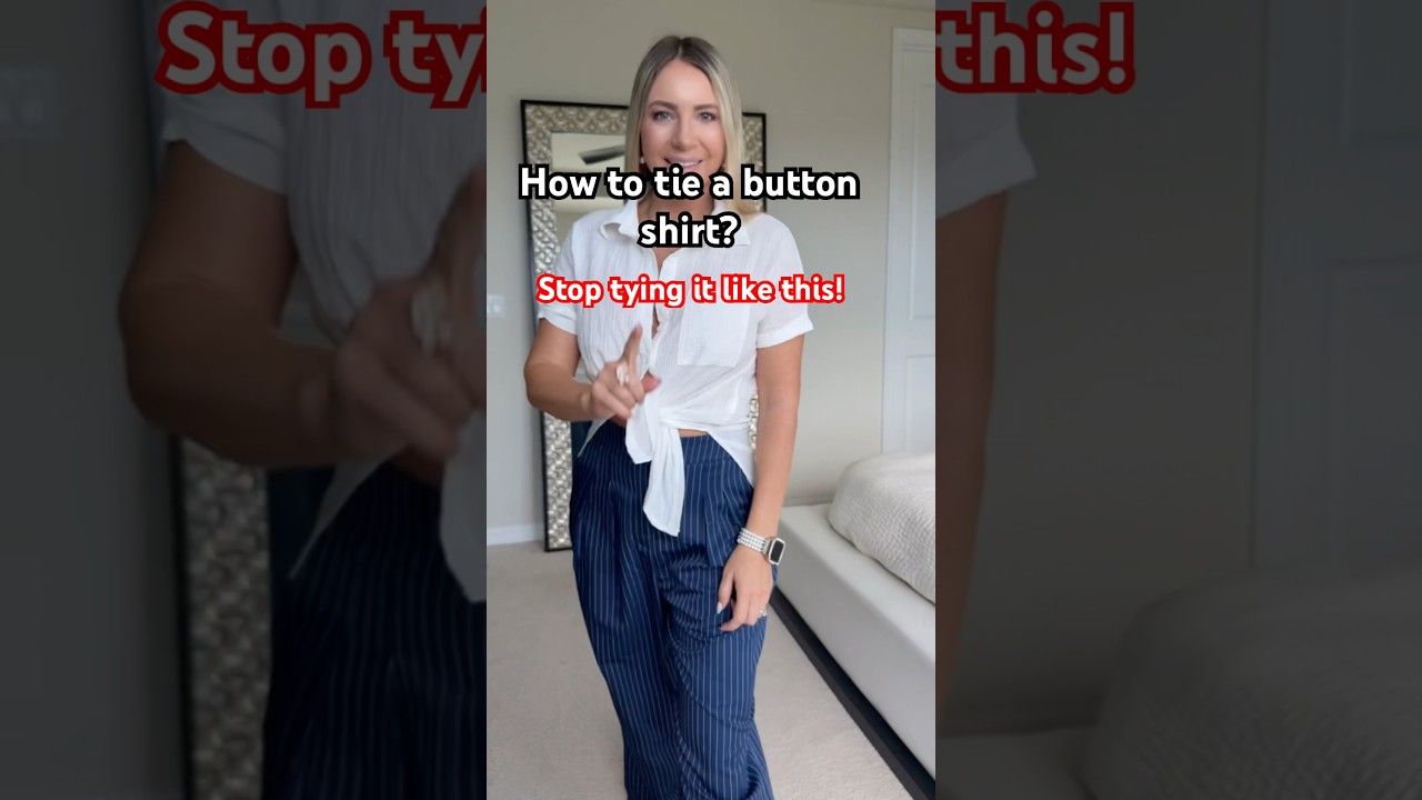 Style Hack: How to better tie a button down shirt! #stylehacks #fashionhacks
