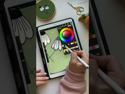 Creating an embroidery pattern using the procreate app for the iPad ✨