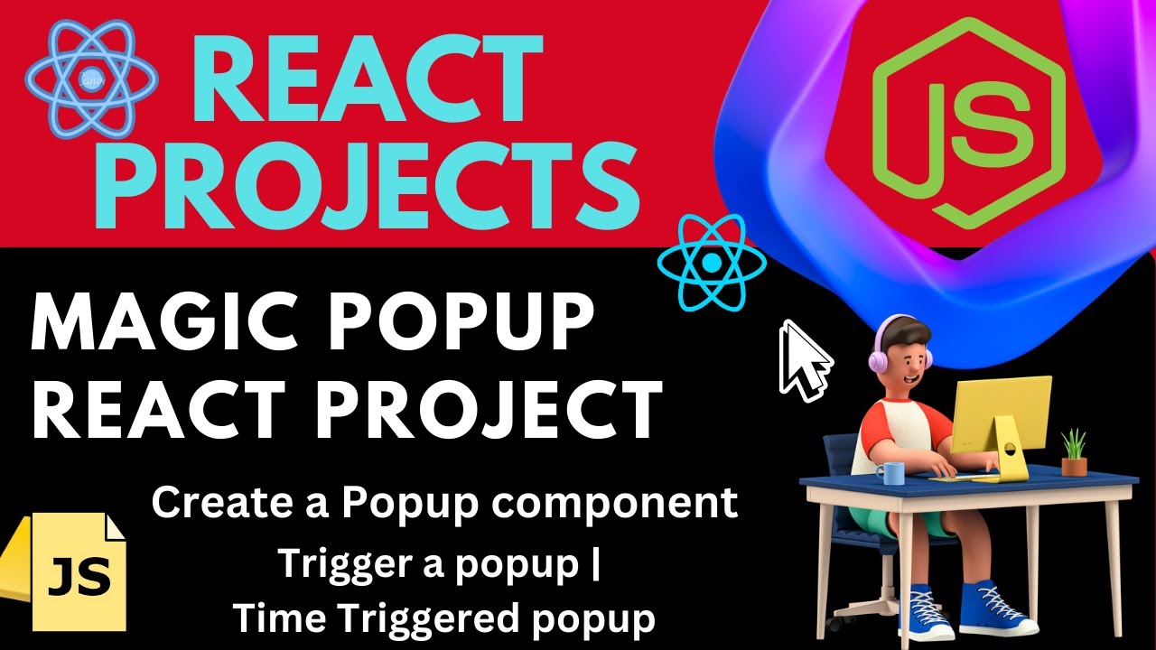 React Projects | How to make Popup Modal in React JS | React HooksCreate a Popup component |