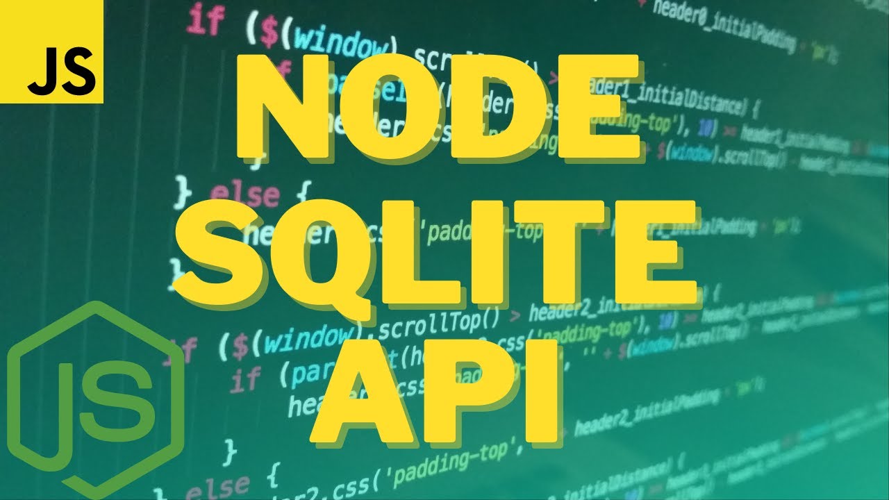 Build a Node JS SQLite API tutorial
