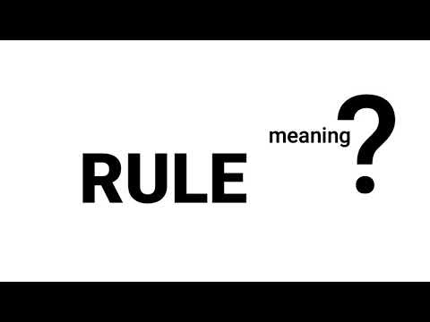Rule Meaning Definition | EWM-English Word Meaning