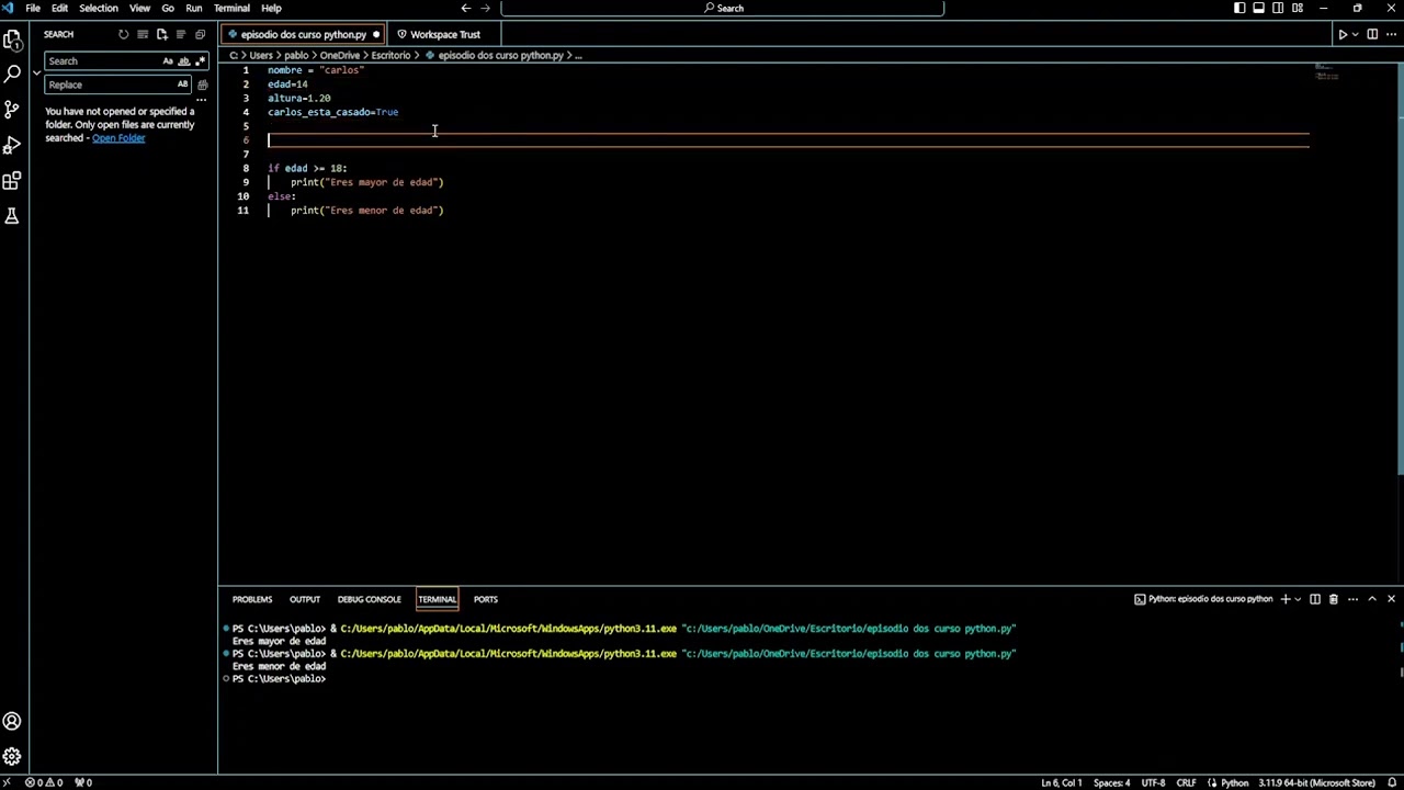 Episodio 2, Curso Python