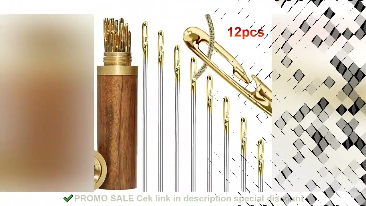 12pcs Blind Needle Elderly Needle-side Hole Hand Household Stainless Steel Sewing Needless Threading