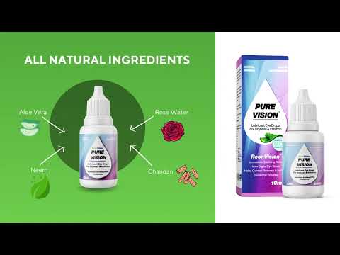 Pure Vision Natural Eye Drops for Dry Eyes & Digital Eye Strain