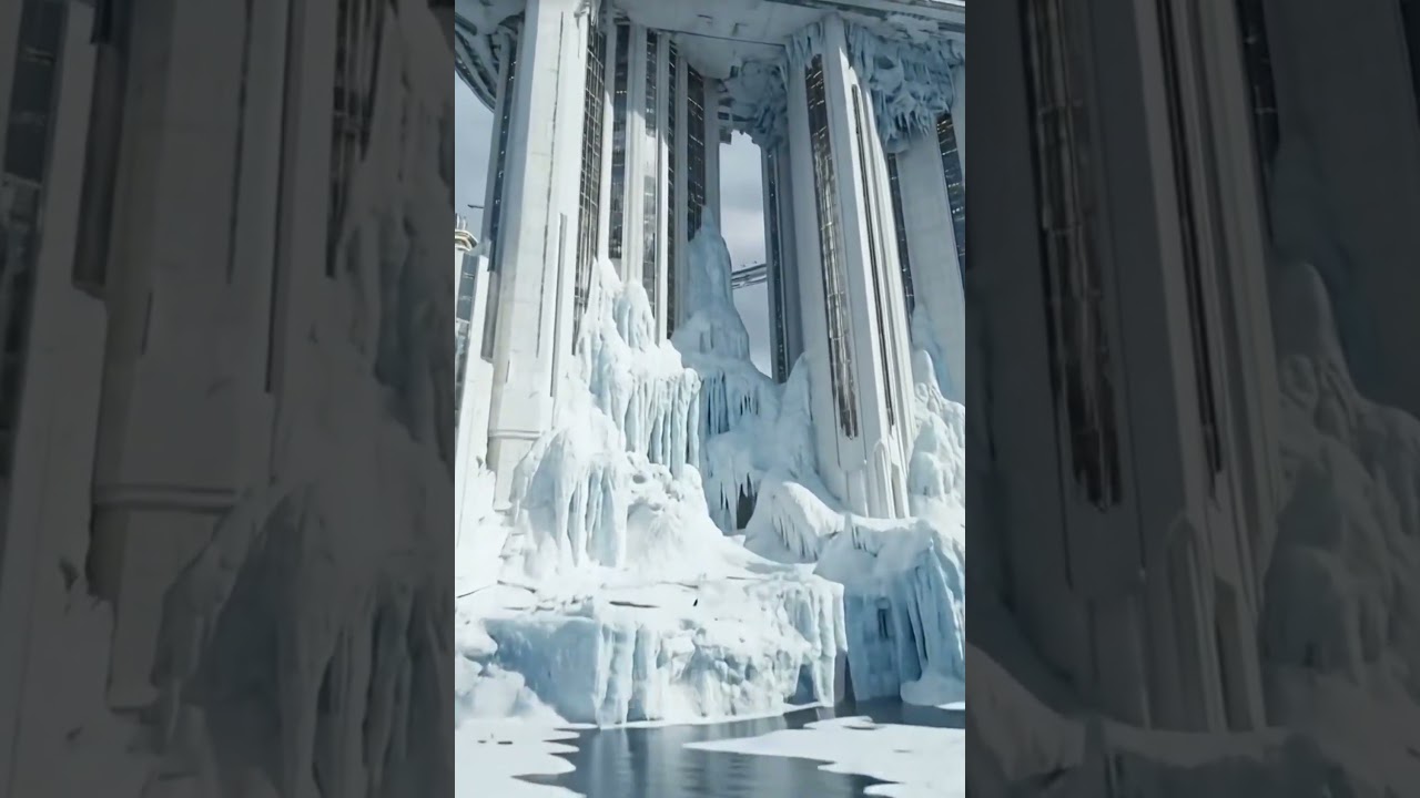 Ice World Architecture | AI Fantasy Landscape
