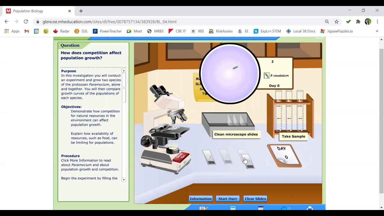 Biology 20 | How Paramecium Populations Grow: Biology Simulation Walkthrough for Students