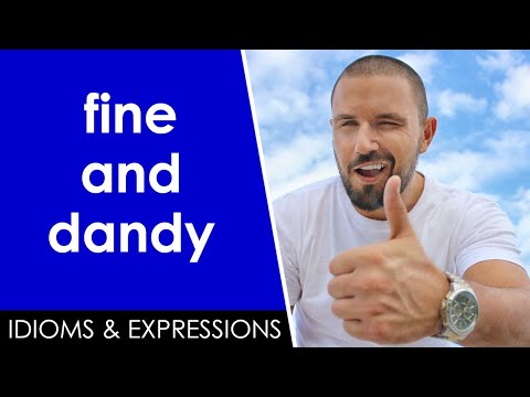 Learn English slang | fine and dandy | Idioms & expressions