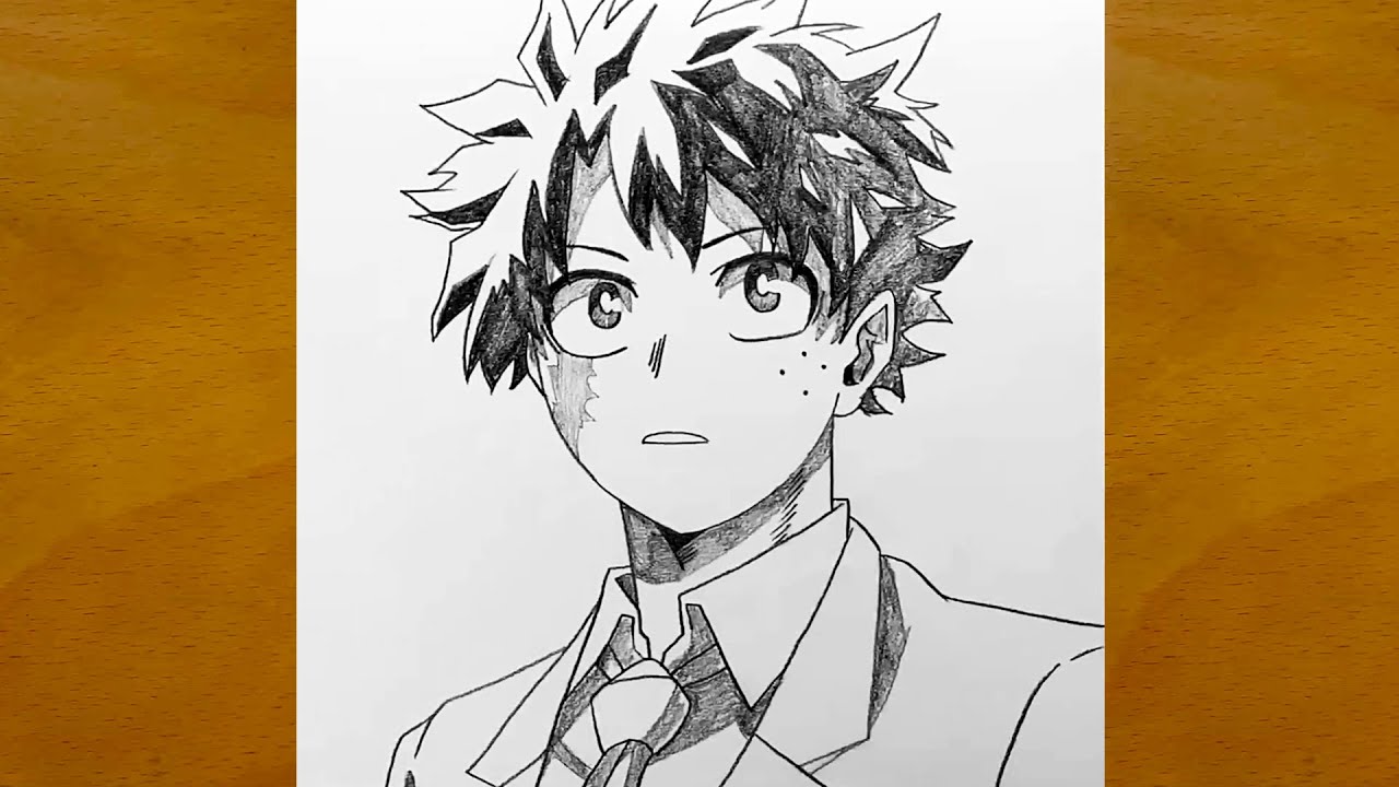 Learn to Draw Izuku Midoriya – Easy MHA Sketch Tutorial