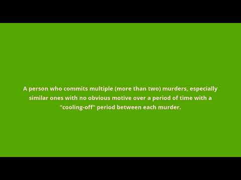 what is the meaning of serial killer