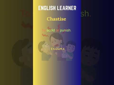 Chastise - English Word - Meaning With An Example #englishwords #english #chastise
