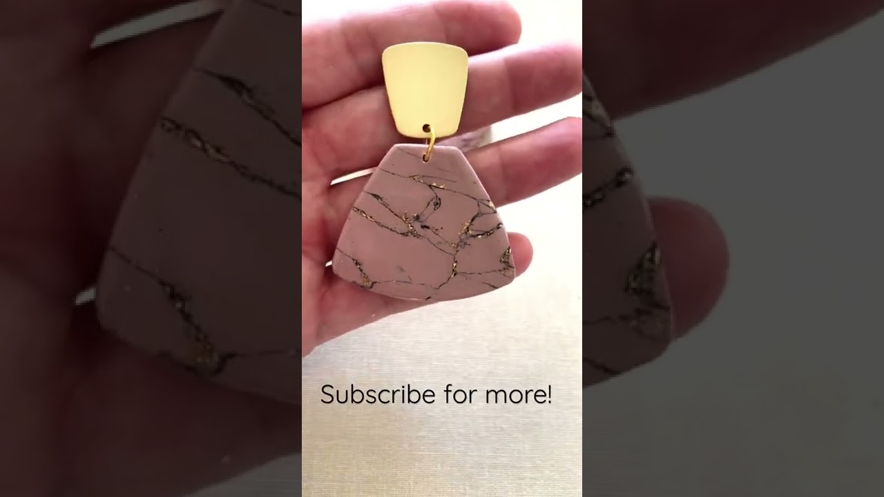 Polymer Clay/ marbled polymer clay earrings.