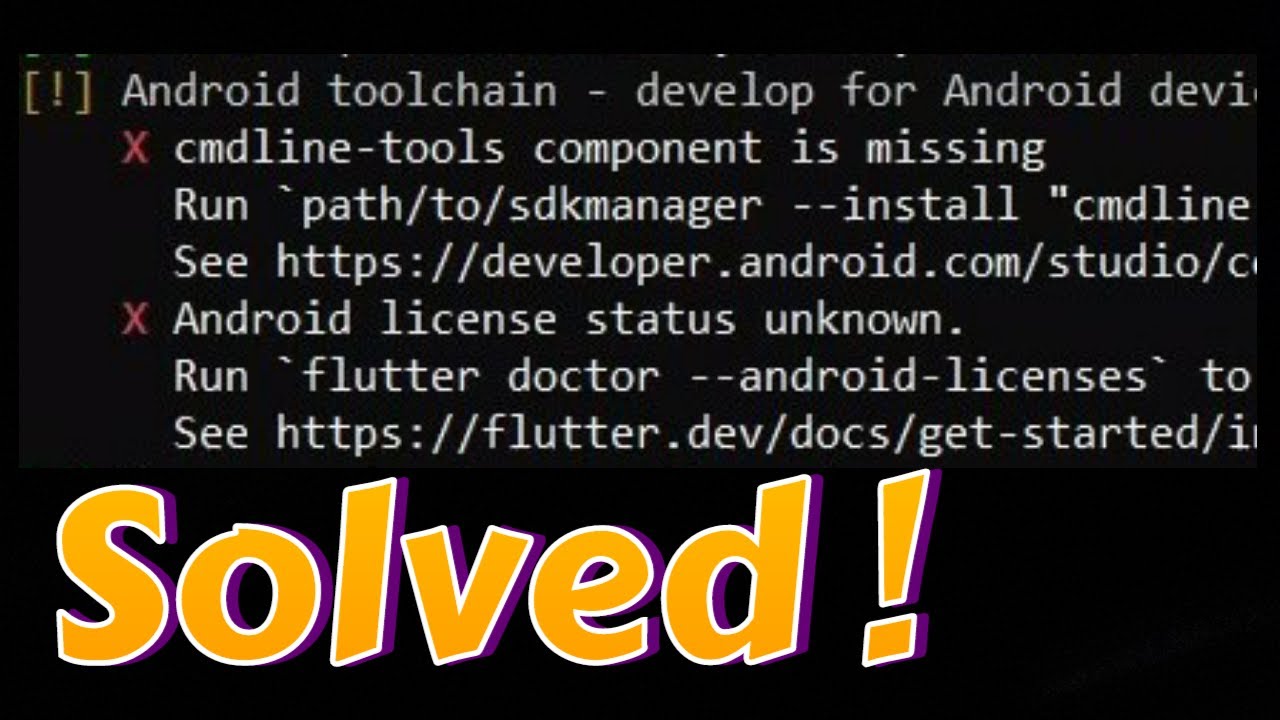 How to Fix the cmdline-tools component is missing Error
