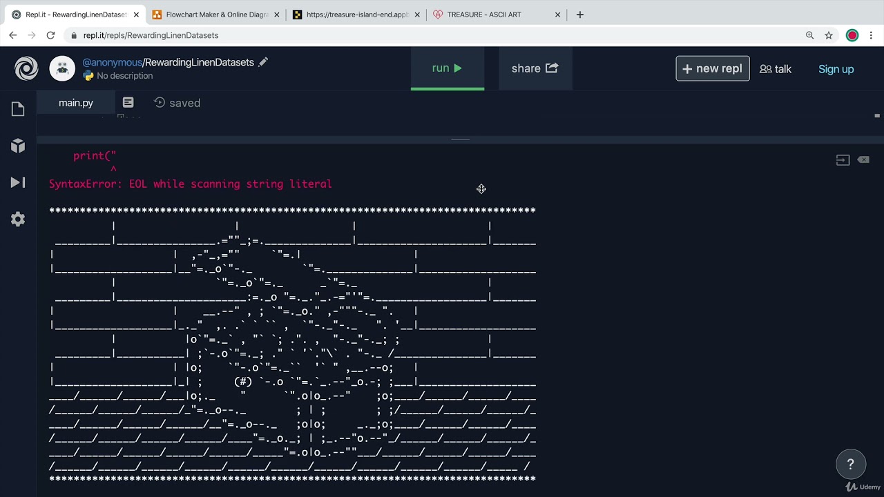 Project_Treasure Island | 100 Days of Code: The Complete Python Pro Bootcamp for 2022