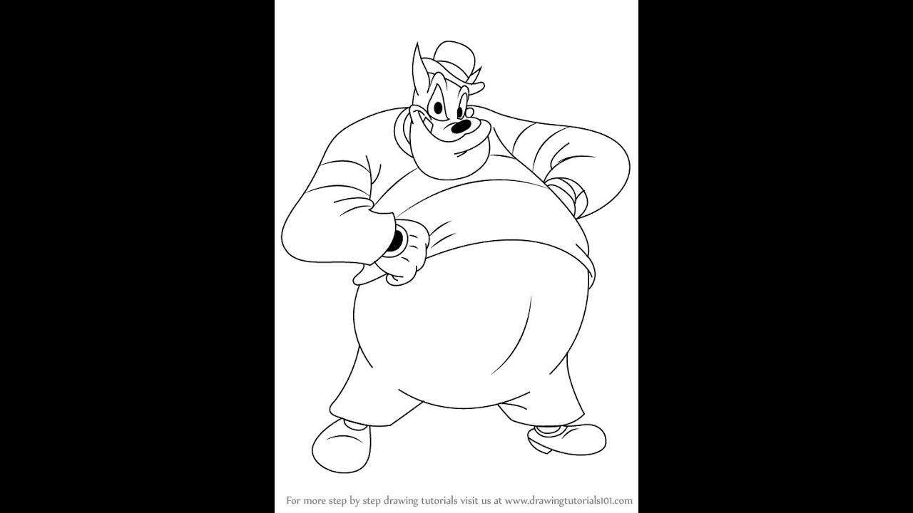 How to Draw Pete aka Peg Leg Pete