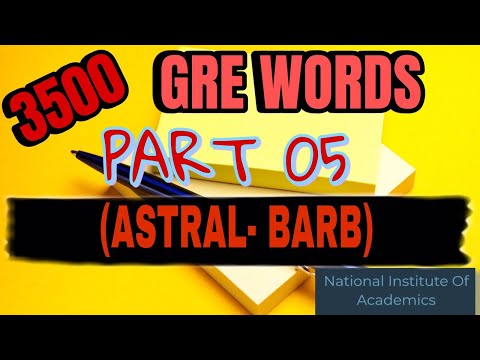 PART 5 BARRON'S GRE 3500 VOCABULARY (ASTRAL--BARB)