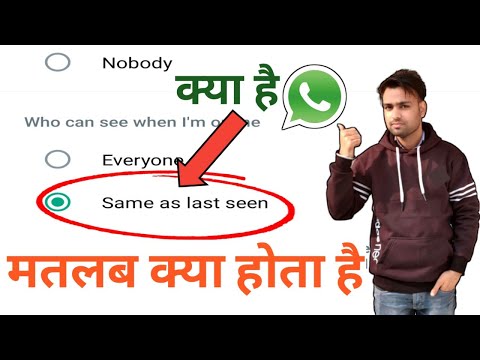 WhatsApp Mein Same as Last Seen Ka Matlab Kya Hota Hai, Who Can See When I am Online on WhatsApp