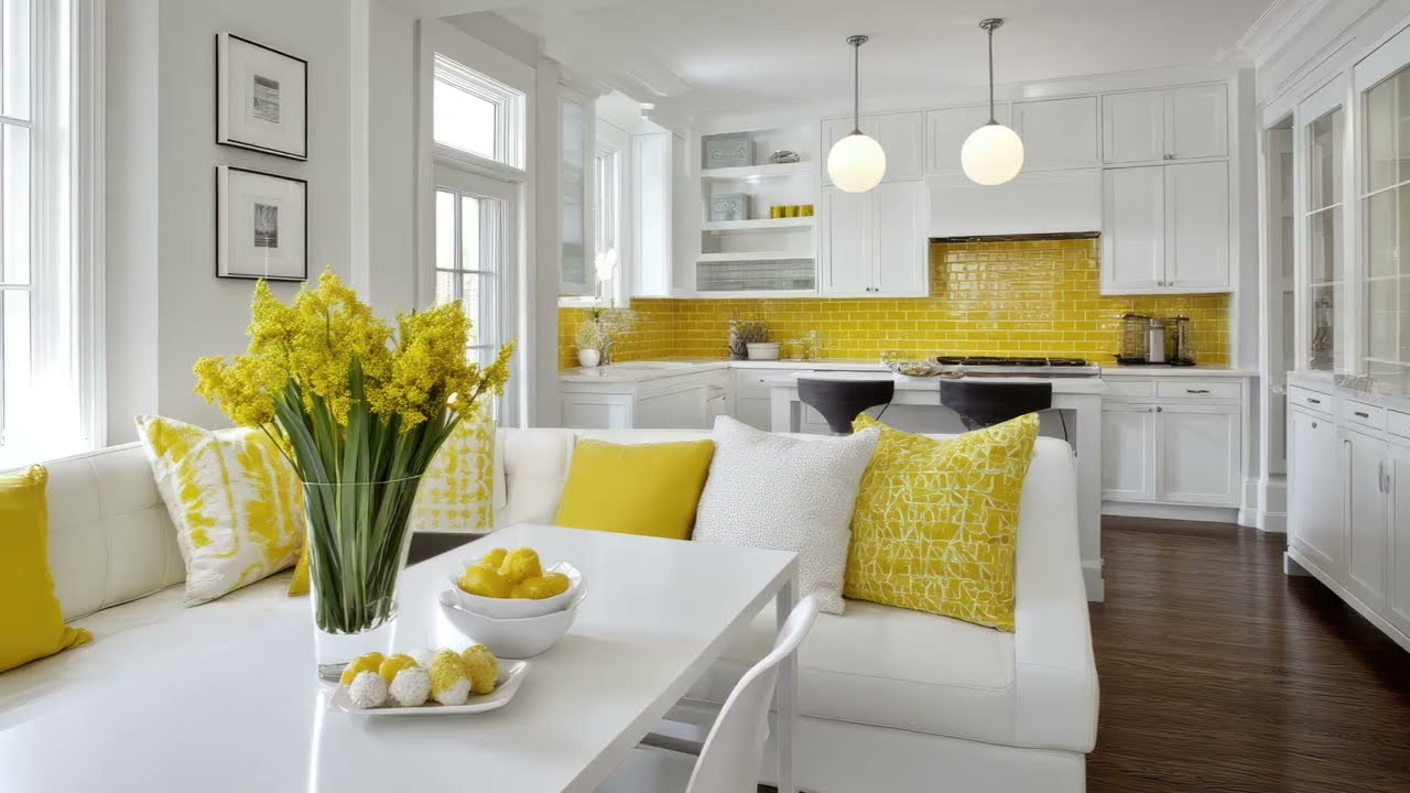 Cozy Minimalist Living Room Makeover | Yellow & White Theme
