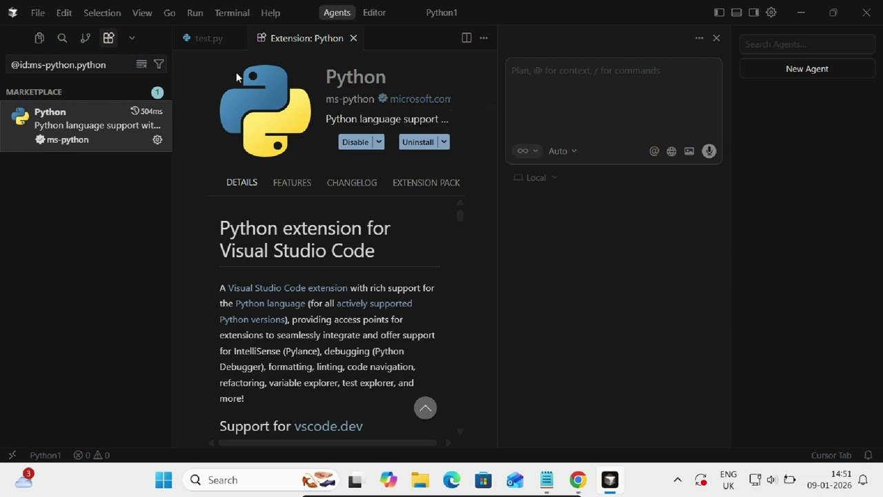 How to run Python in Cursor IDE