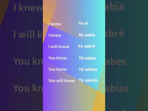 Quick Spanish Lesson: Conjugate 'Saber' in 3 Tenses!