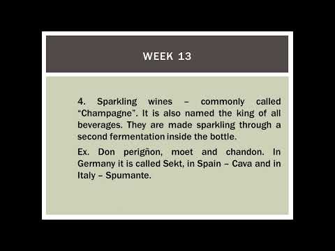 WEEK 13 BAR AND BEVERAGE MANAGEMENT
