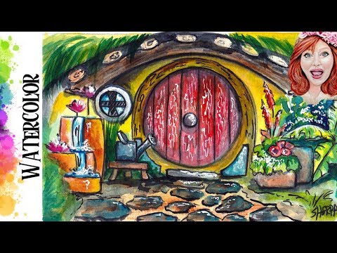 Easy Watercolor Step By Step Hobbit Lord Of The Rings Painting Tutorial ...