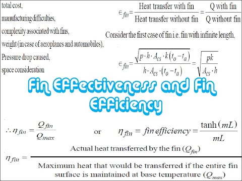 Fin Effectiveness and Fin Efficiency | Introduction to Effectiveness and Efficiency of Fins |