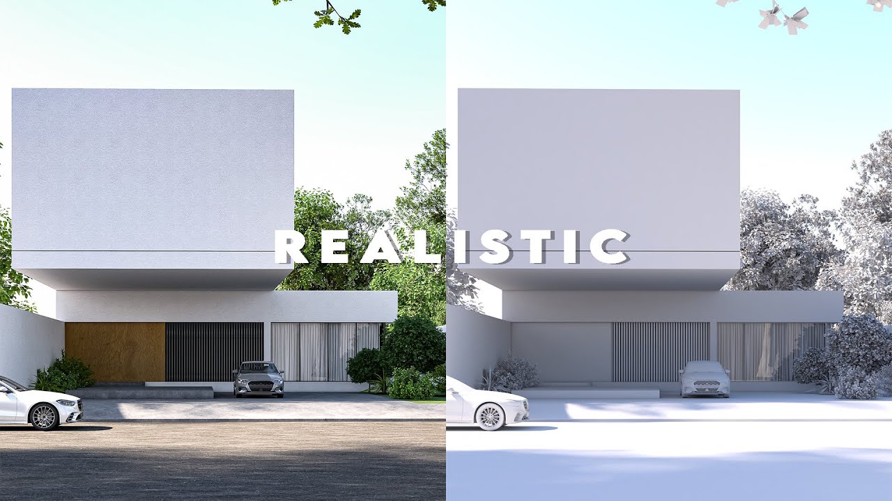 Realistic exterior rendering tutorial in rhino - easy steps