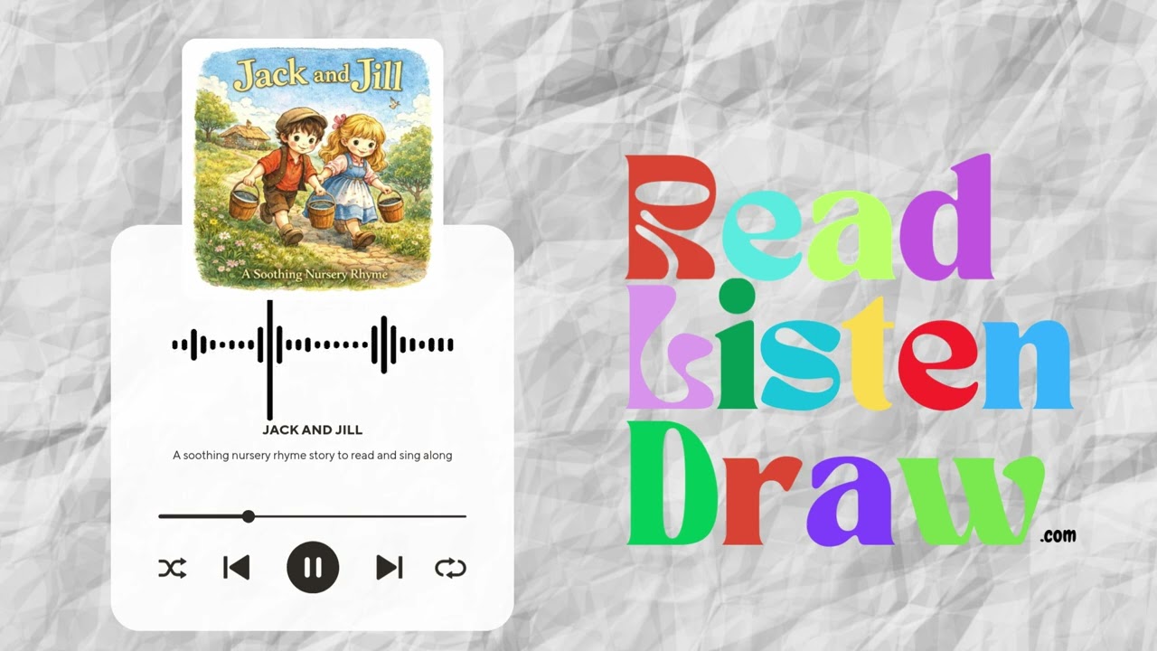 Jack and Jill 🪣 | Sing Along Nursery Rhyme + Coloring Page for Kids