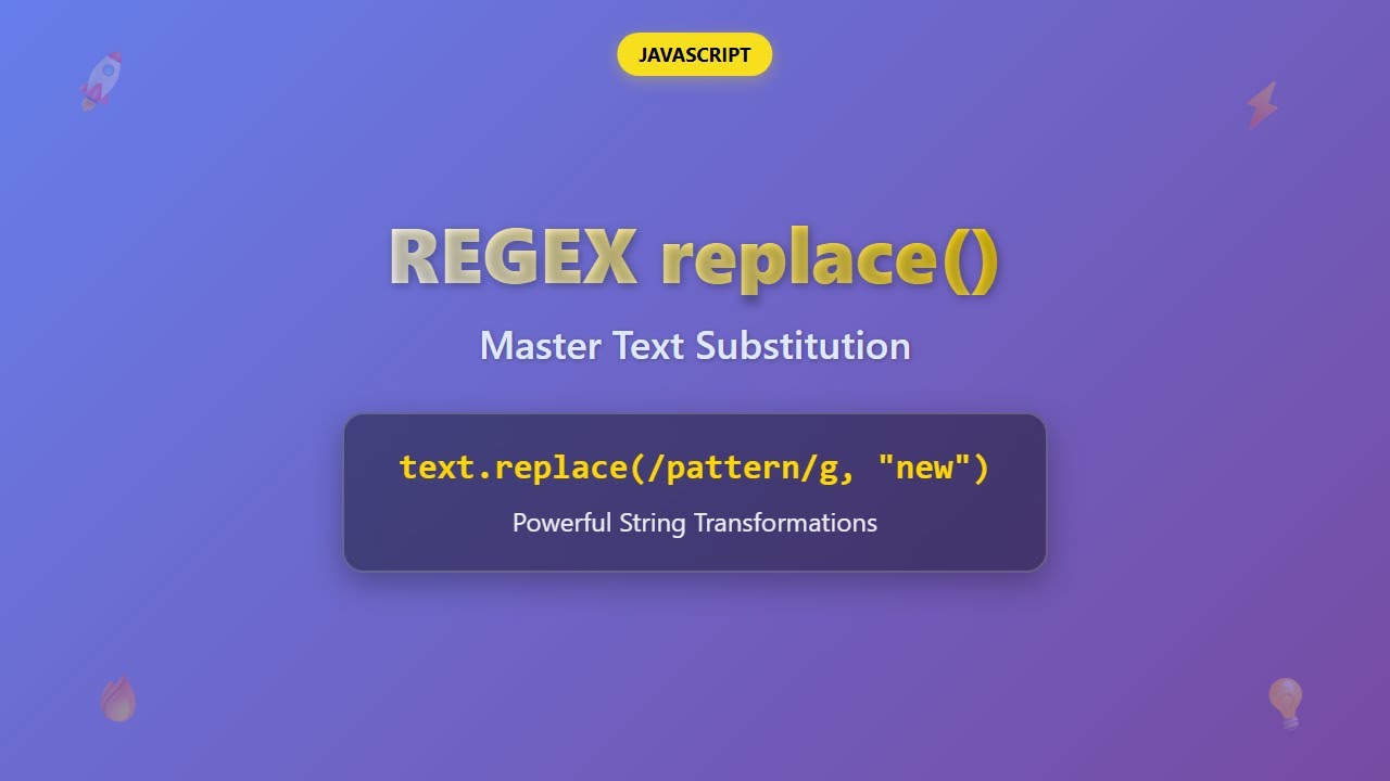 JavaScript Regex: Master the replace() Method for Text Transformation ✨