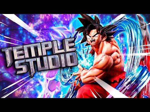 Resina TEMPLE STUDIO SON GOKU Kaioken con un KAMEHAMEHA IMPRESIONANTE