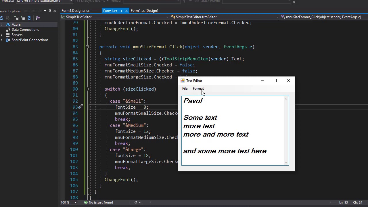 C# Projects for Beginners: Creating Text Editor 6/16