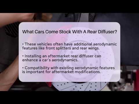 What Cars Come Stock With A Rear Diffuser? - Car Performance Pros