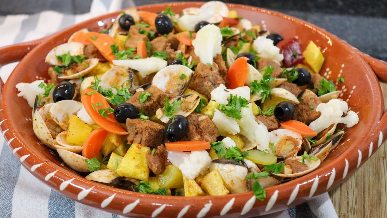 Receita de Carne de Porco à Alentejana