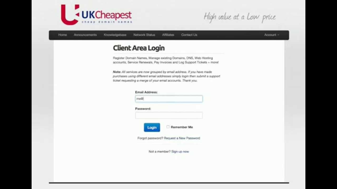 How to Login to Client Area