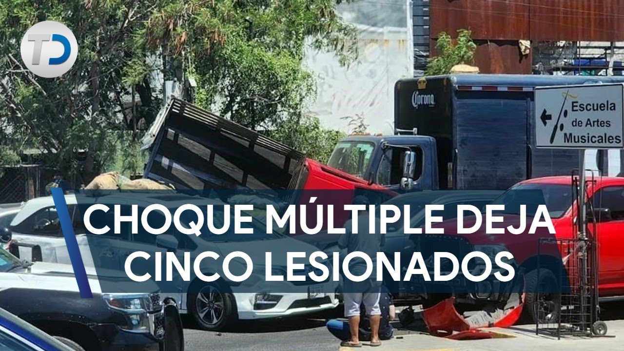 Camión se queda sin frenos y se impacta contra ocho vehículos en la avenida Humberto Lobo