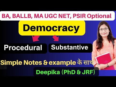 Democracy: Procedural and Substantive || Best Online Classes