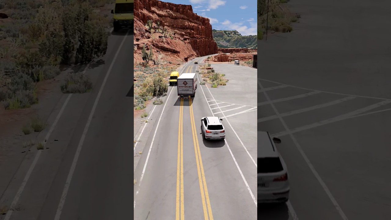 Realistic Highway Car Crashes #310 -BeamNG.Drive