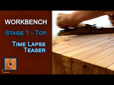 Balcony-Sized Workbench Build — Time Lapse Teaser Of Building The Top