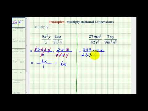 Ex 1: Multiply Rational Expressions – Monomials | Math Help from ...