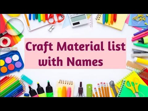 Craft Material list with names/Crafts items