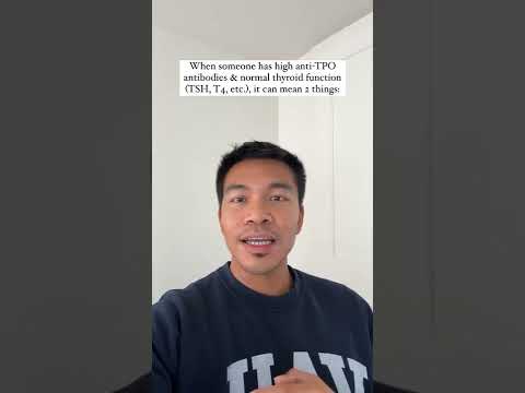 What does high thyroid antibodies & normal thyroid function (TSH, T4) mean?