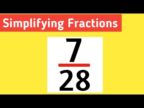 Simplifying the fraction 7/28 || 7/28 Simplified